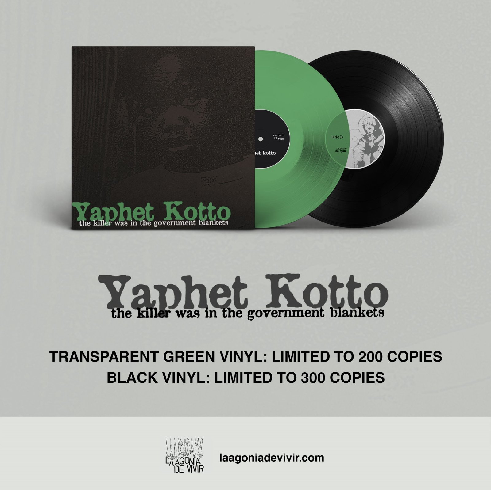 LADV197 - YAPHET KOTTO "the killer was in the government blankets" LP REISSUE / La Agonía de Vivir