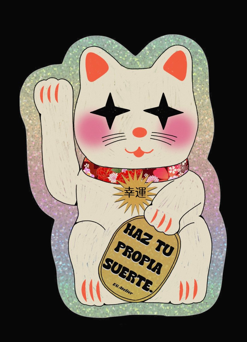 Lucky Neko Sticker | E.G. Atelier
