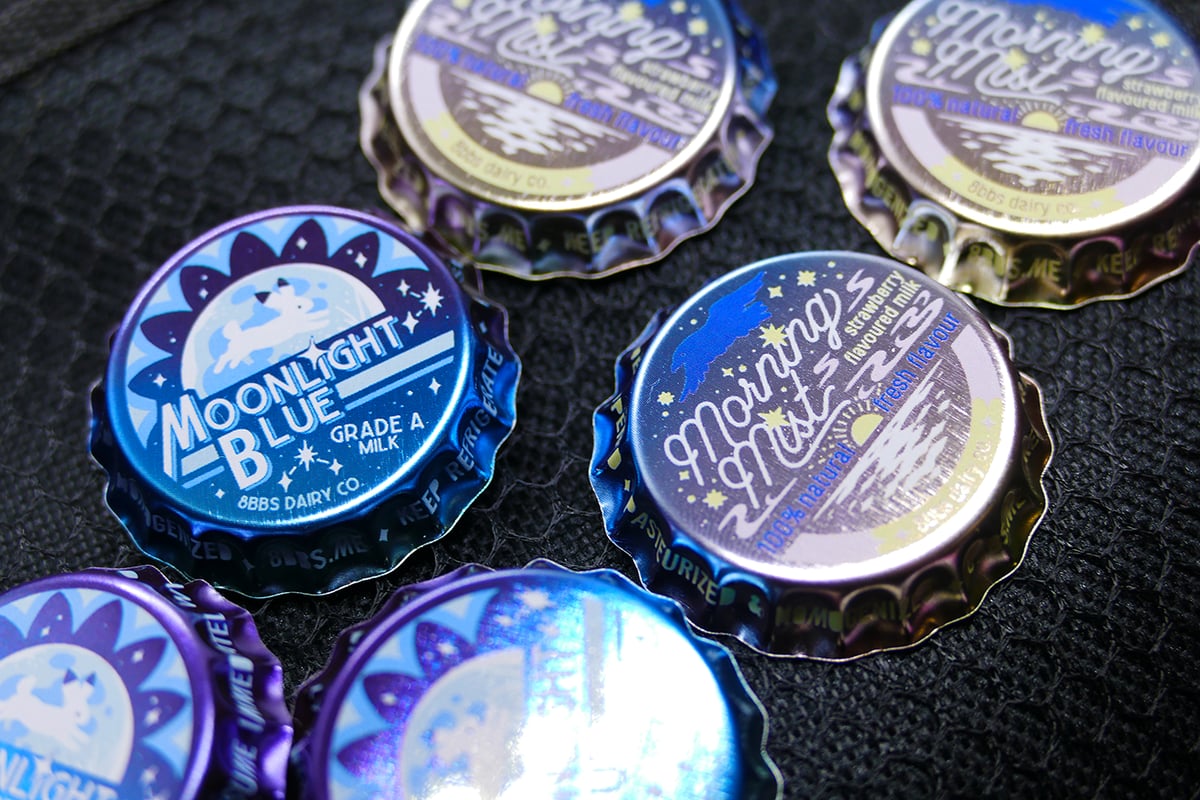 Milk - Bottle Cap Buttons | 8BBS