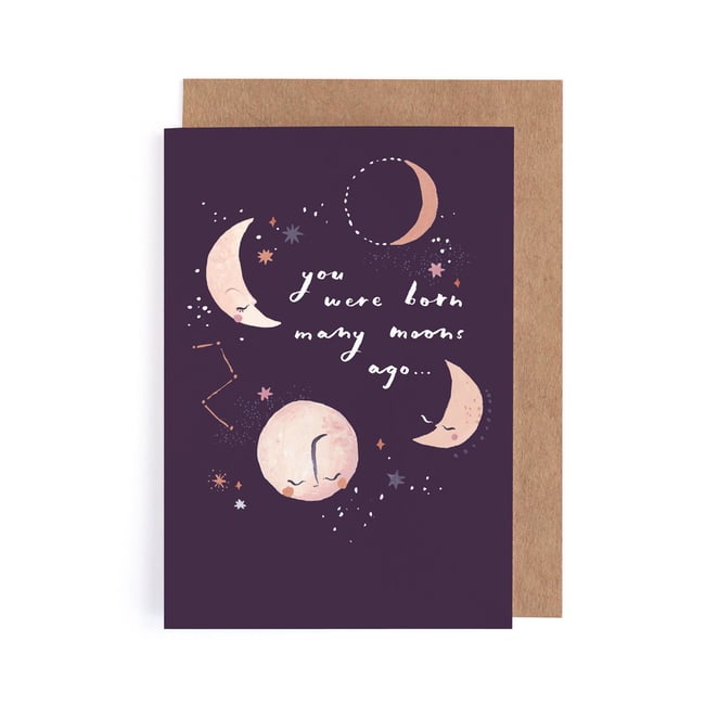 * NEW * "Many Moons" Moon Birthday Card by Sister Paper Co. | The Moon Cave