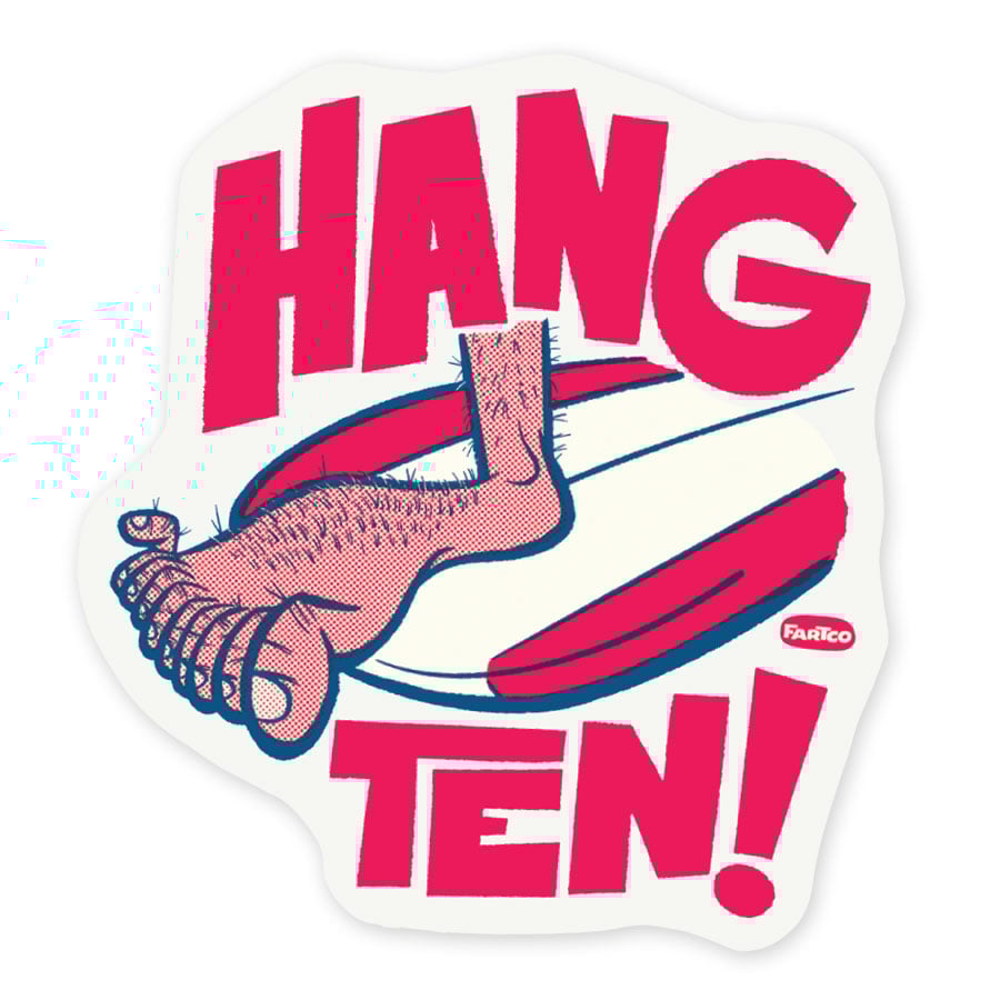 Hang 10 Sticker | Fartco Inc
