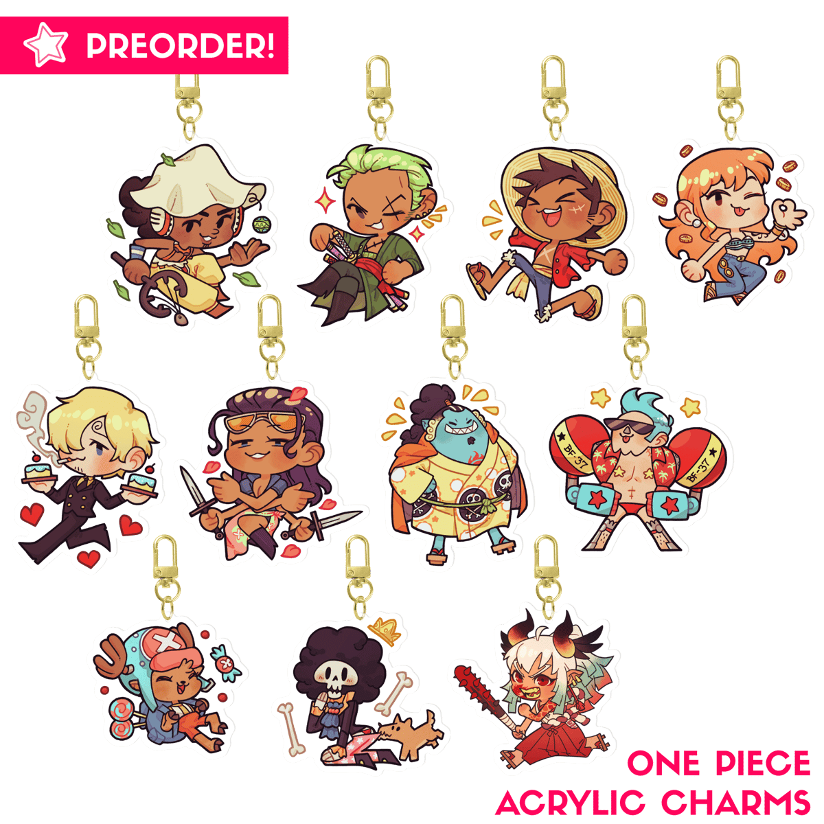 One Piece Acrylic Charms | To Boldly Shop