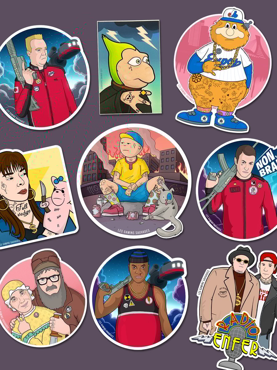 AUTOCOLLANTS -QUEB | Les Gamins Sauvages