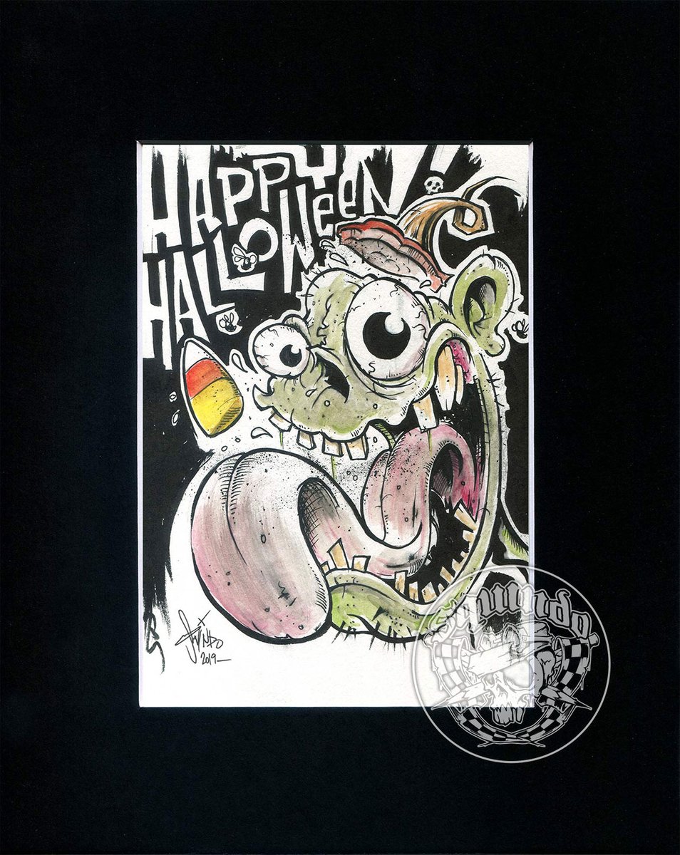 "Happy Halloween" ink original | SQUINDO