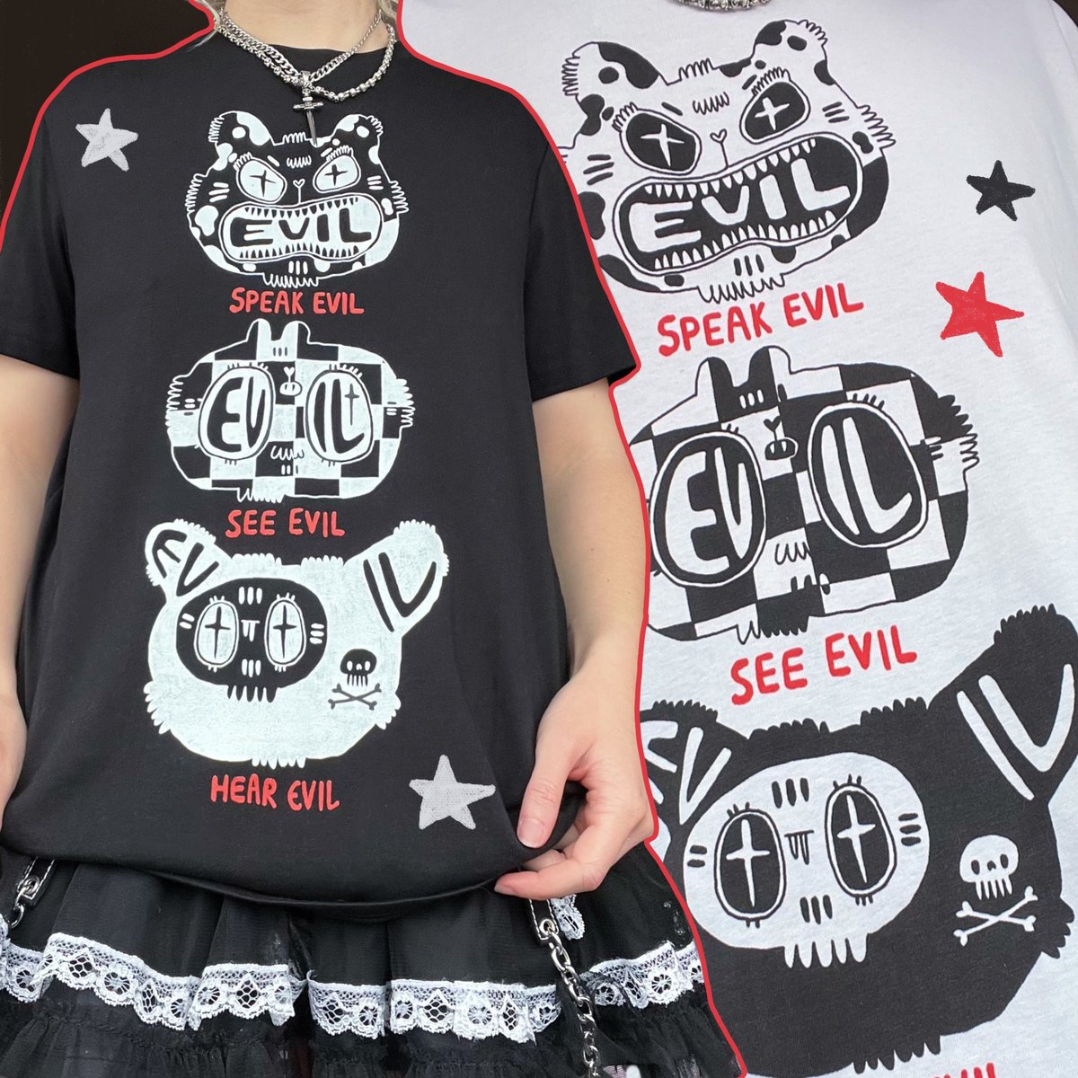 Speak Evil Tee (made 2 order) | ʕ •ᴥ•ʔ~Ali the Loaf ♥*♡♥