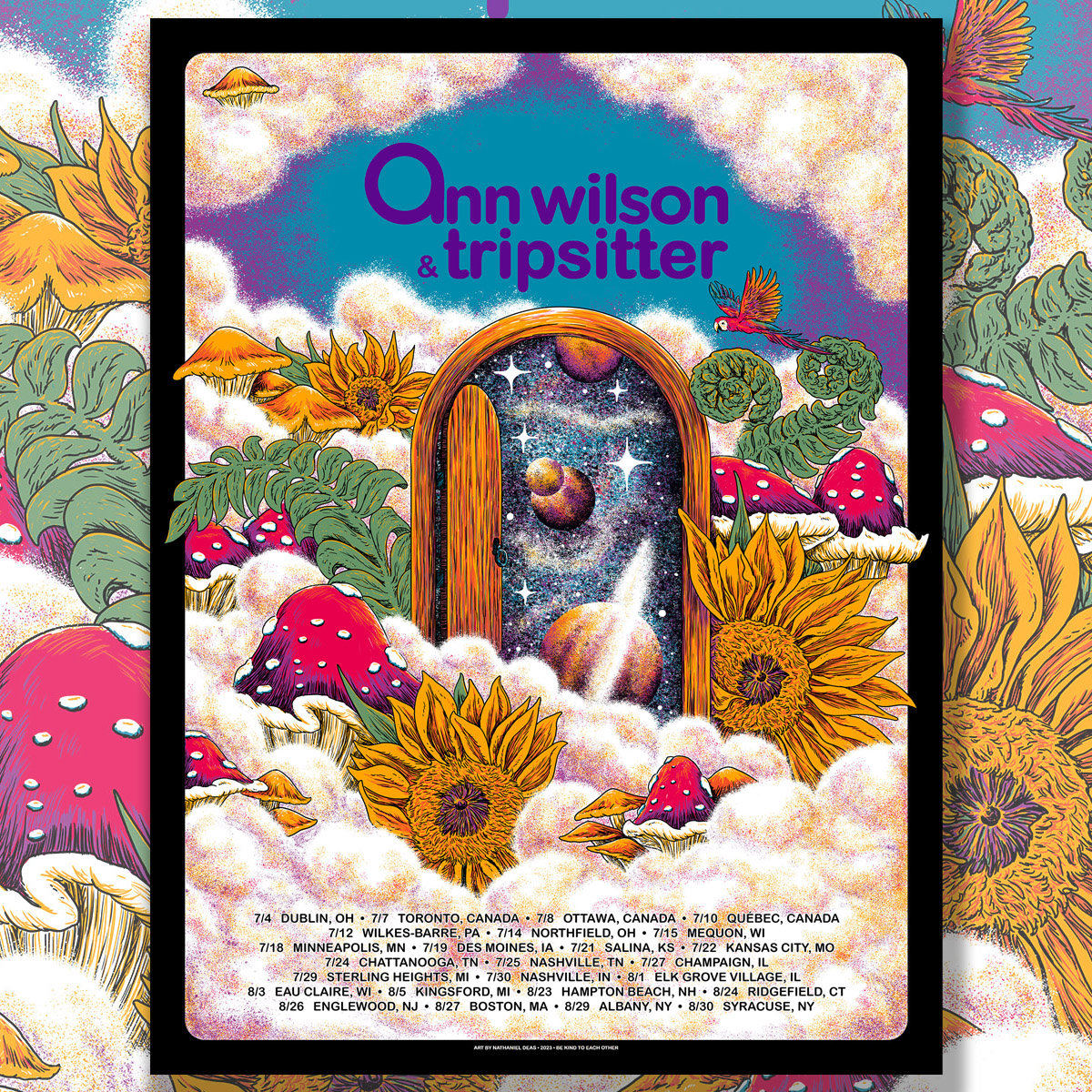 Ann Wilson & Tripsitter 2023 Summer Tour Poster | bourbon sunday