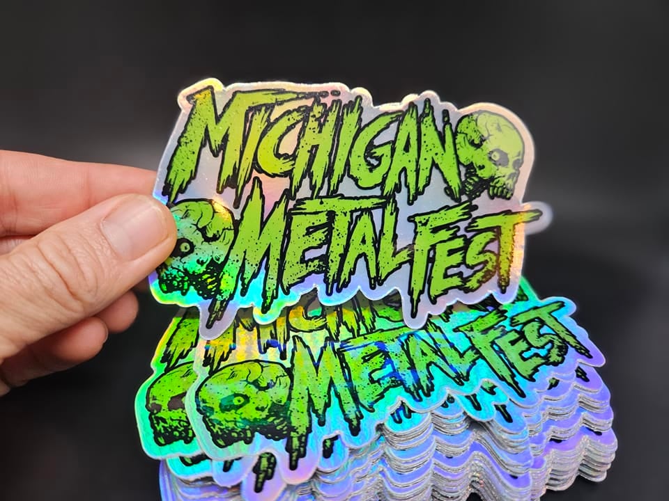 Classic MMF Holographic Sticker! | Michigan Metal Fest Store
