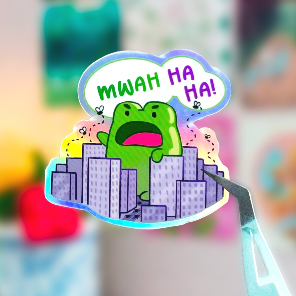 HOLO FROGZILLA STICKER | FOOBUN