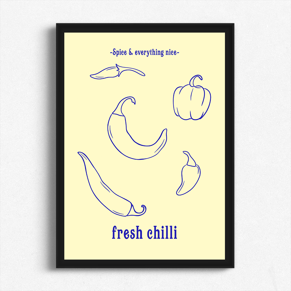 Fresh Chilli Print | Poppy Illustrates