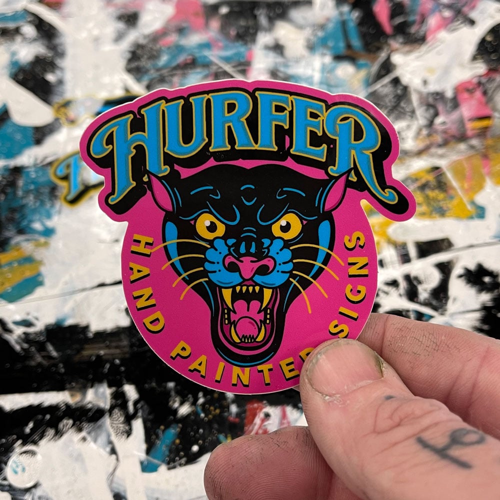 Panther Face Sticker | Hurfer Hand Painted
