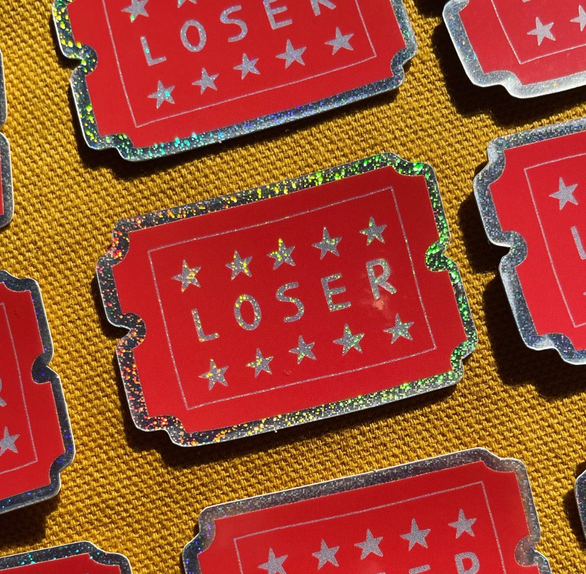 Loser Sparkly Sticker | Ellastrated