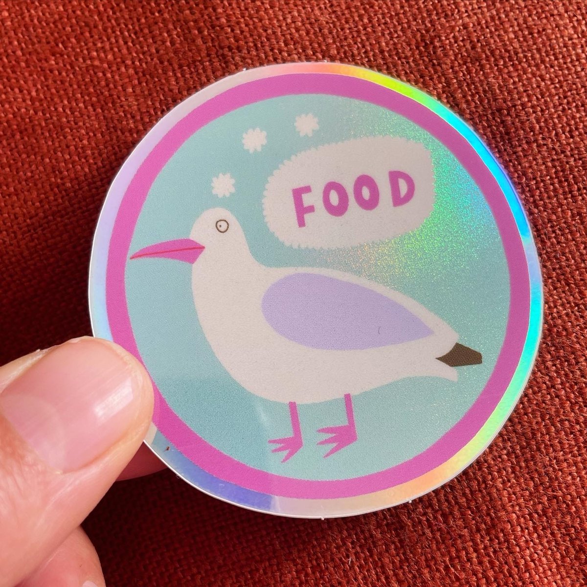 Greedy Gull Shiny Sticker | Ellastrated