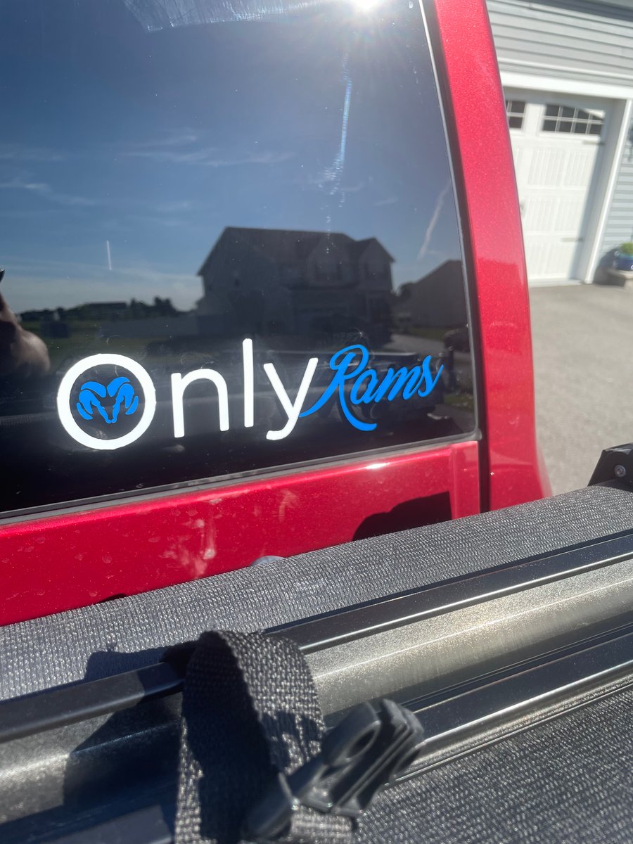 "ONLY Rams" Vinyl Decal | Blacked Out Designs