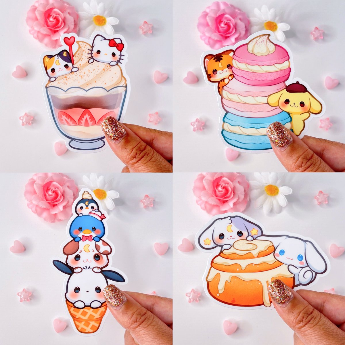 Friends Sanrio Mashup Sticker | MaeMunchiesCo