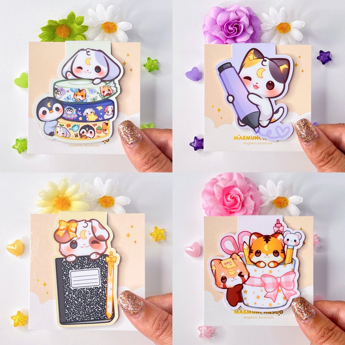 Stationery Friends Magnetic Bookmark | MaeMunchiesCo