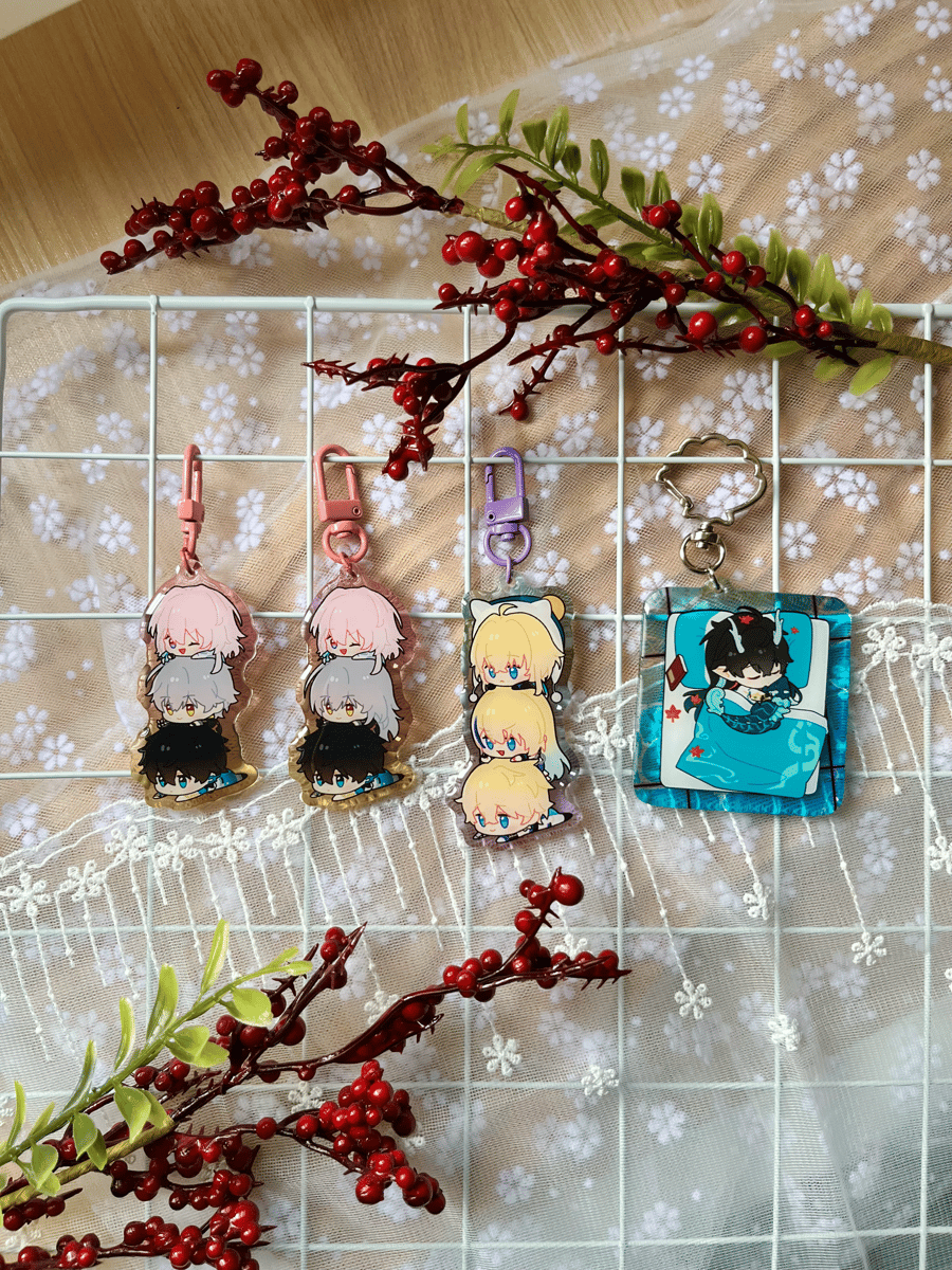 Honkai Translucent Keychains | solidpotatetoe