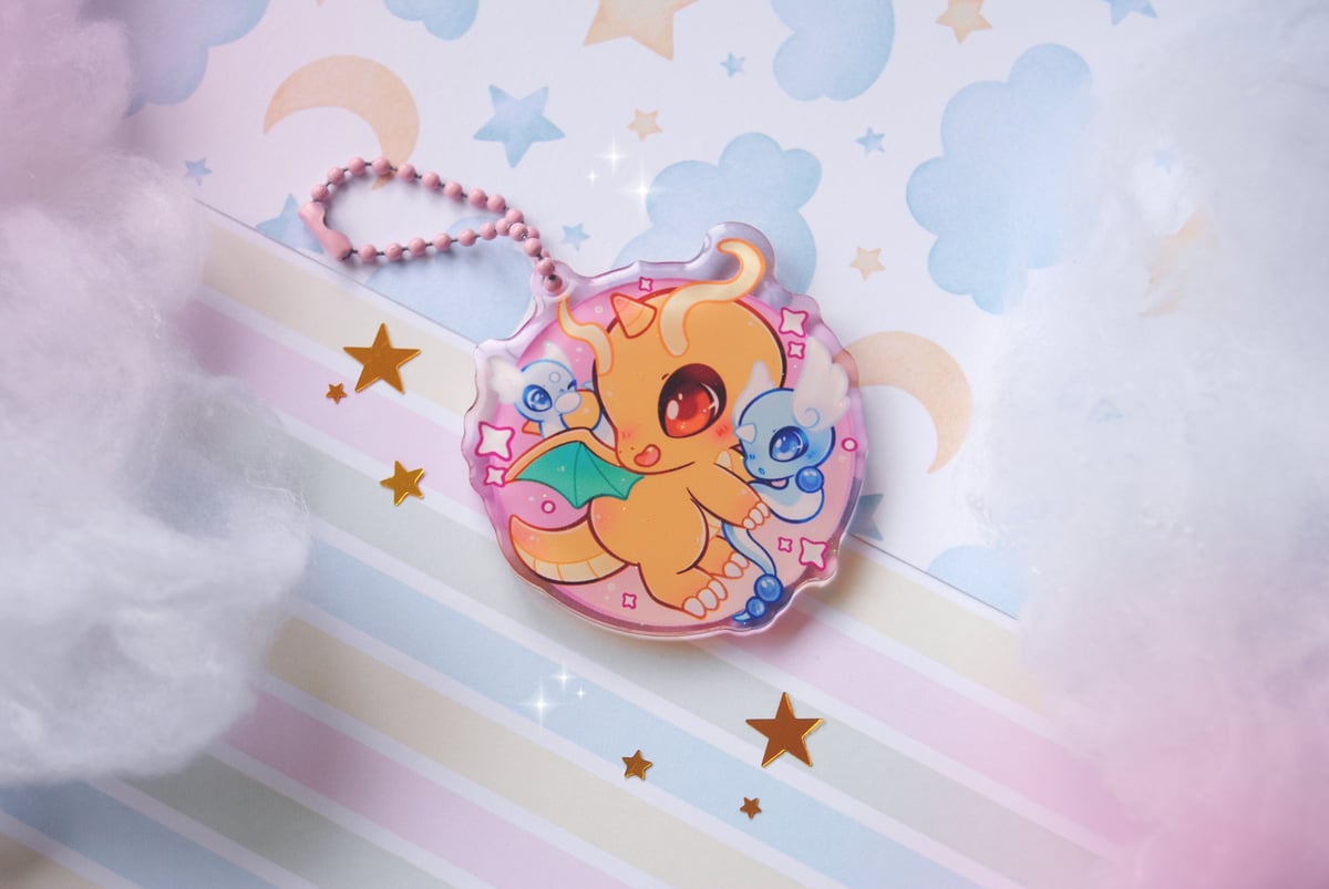 Dragonite family Keychain | Tinkerbells Kawaii