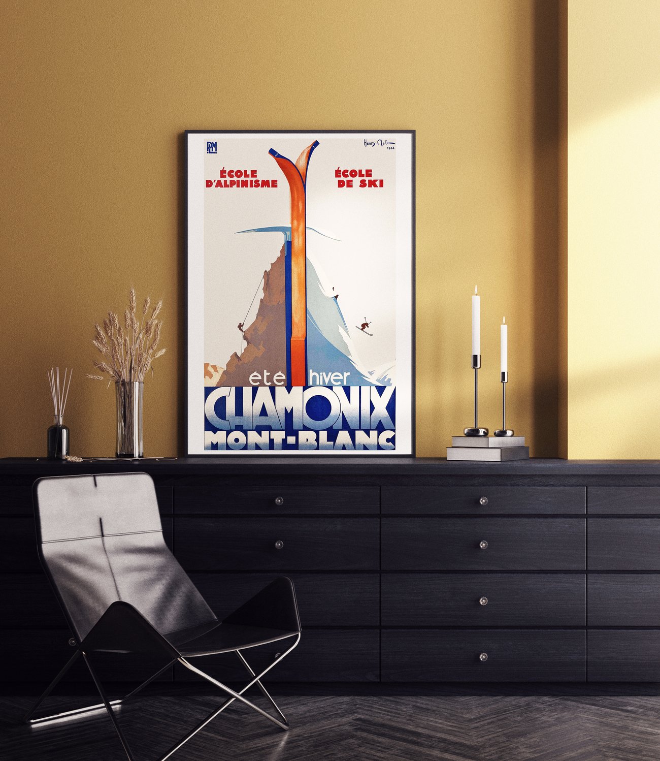 Chamonix Mont-Blanc | Henri Reb | Wall Art Print | Vintage Travel ...