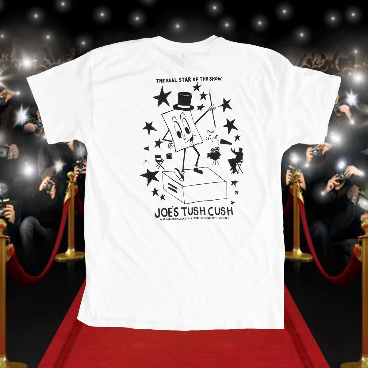 "take a seat!" t-shirt [white] | joe's tush cush