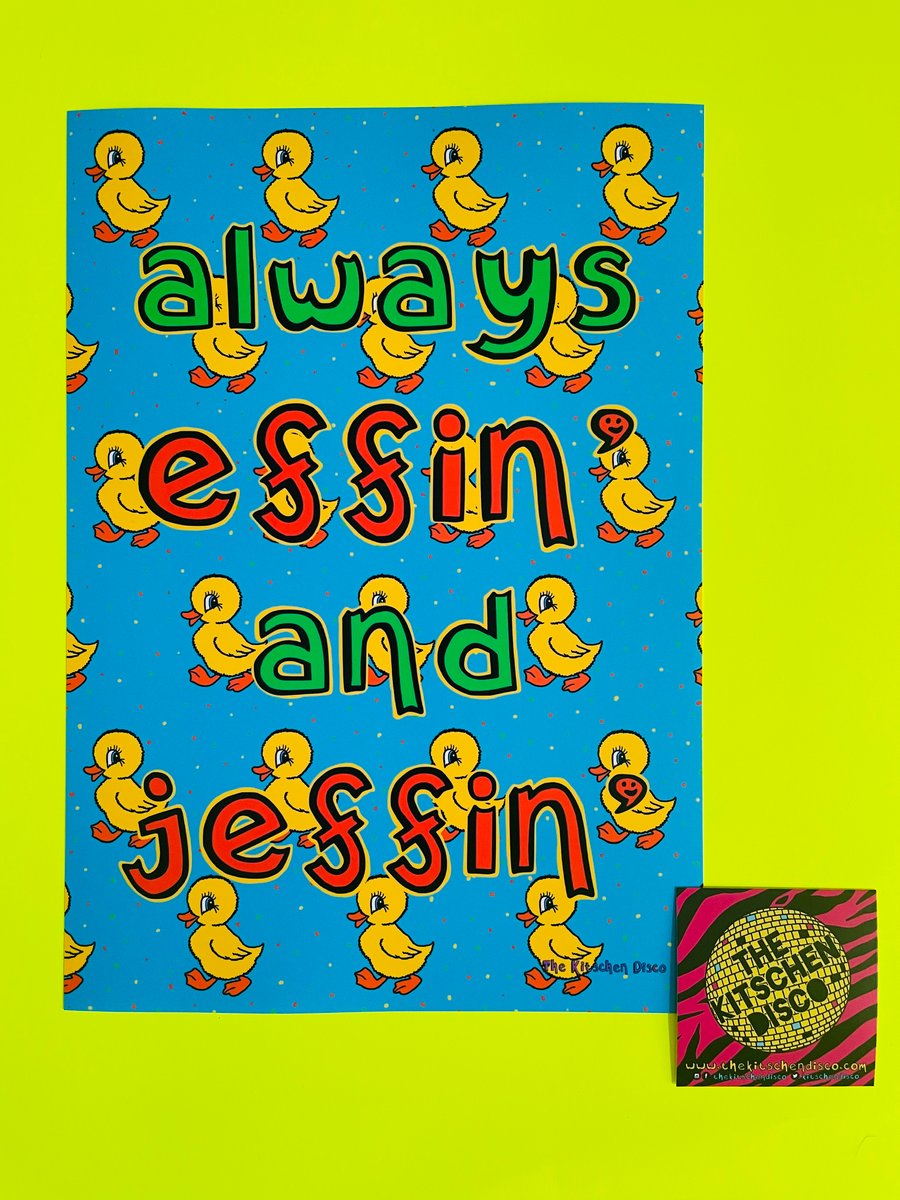 ‘Effin and Jeffin’ Limited Edition Art Print | The Kitschen Disco