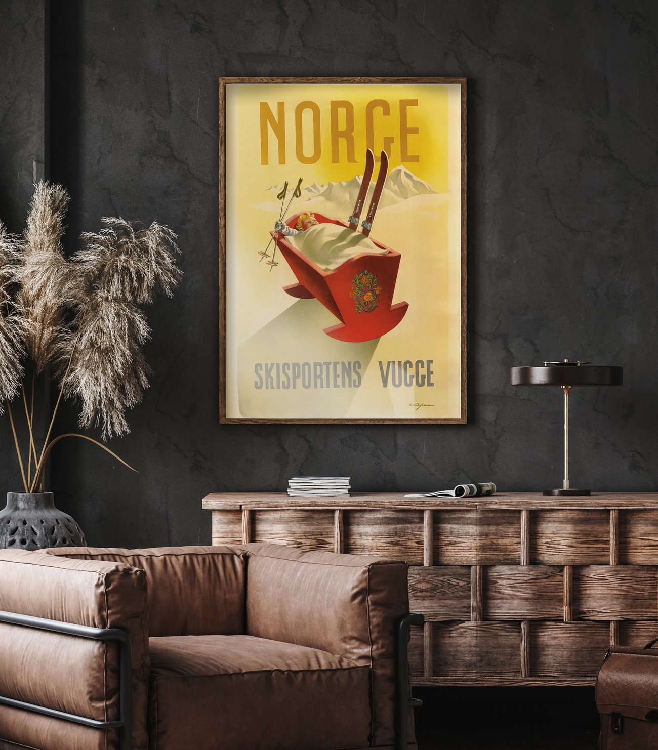Norge Skisportens Vugge | Knut Yran | 1951 | Wall Art Print | Vintage ...