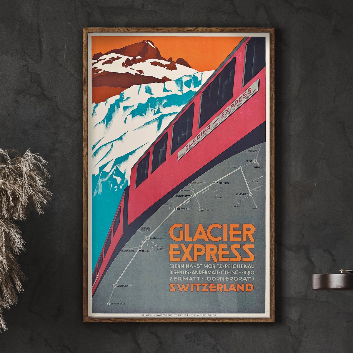 Glacier Express Switzerland (Bernina) | Vintage Poster | Wall art Print ...