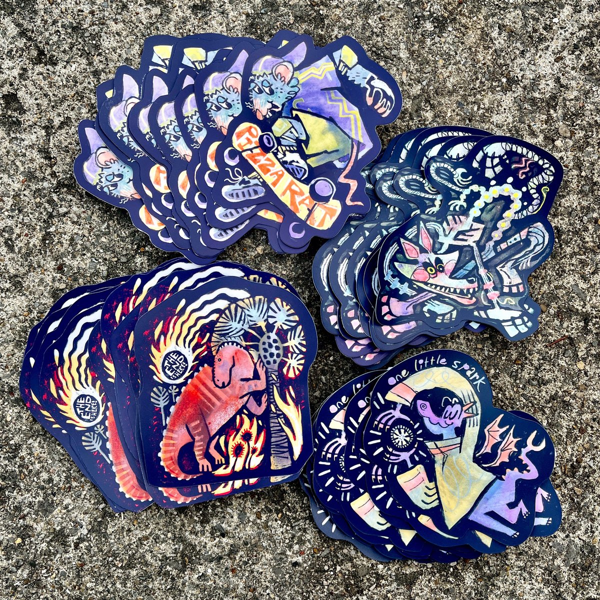 Animatronic stickers | Green Basilisk Studio