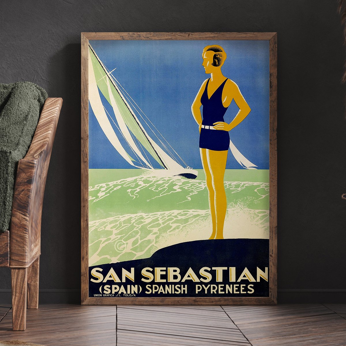 San Sebastian (Spain) Spanish Pyrenees | Vintage Poster | The Vintage ...