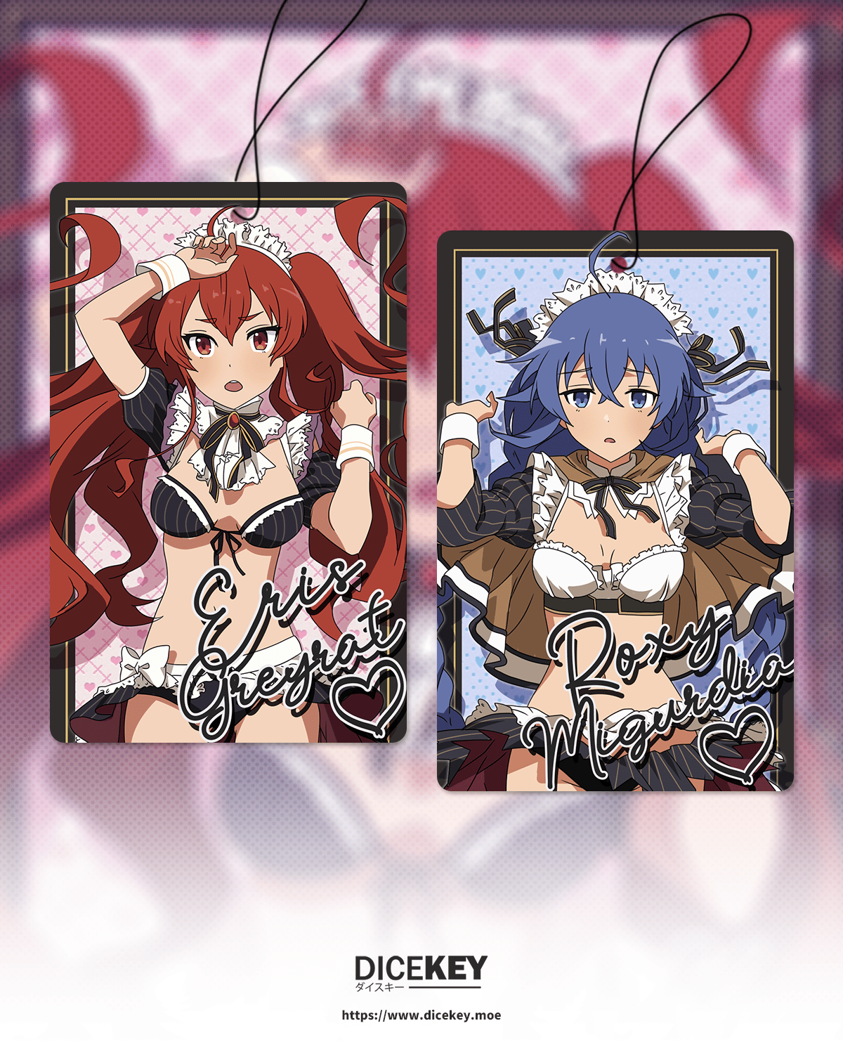 Mushoku Tensei Eris And Roxy Sexy Maid Airfreshner Dicekey