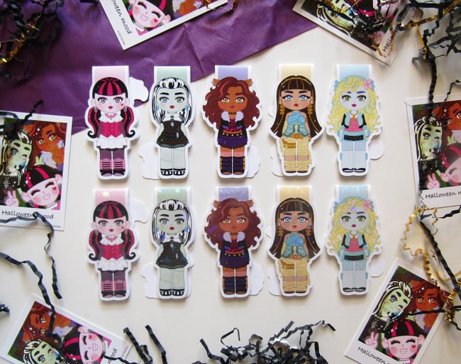 MONSTER HIGH BOOKMARKS + POLAROID | LittleBeth