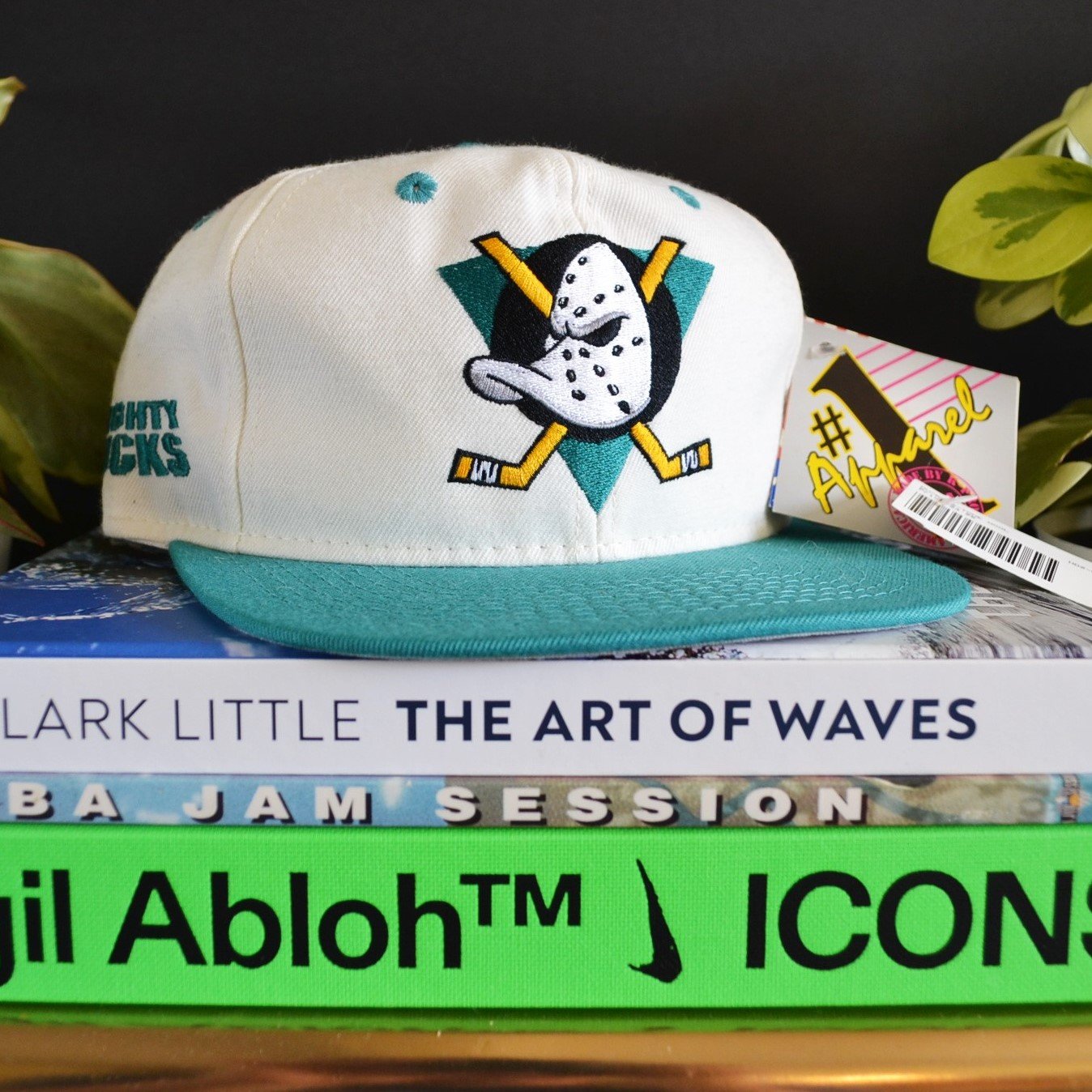 Vintage 1990's Anaheim Mighty Ducks #1 Apparel Snapback Hat / Sole Food SF