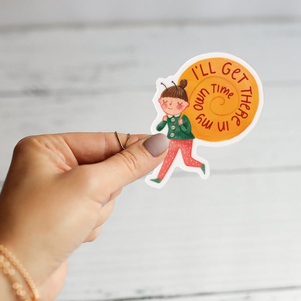 Artwork by Julianna Swaney — Snail Girl Sticker Artwork by Julianna Swaney — Snail Girl Sticker