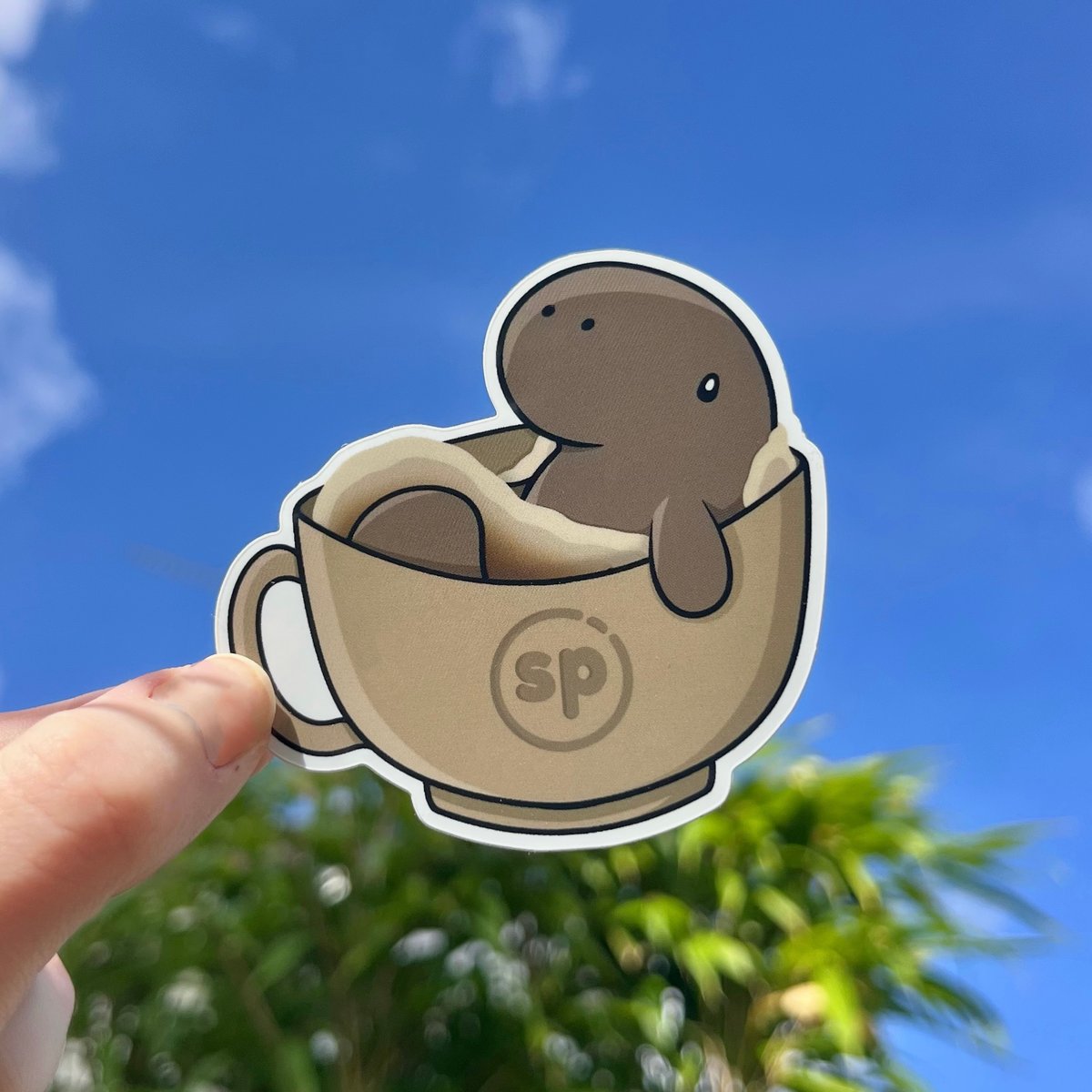 Cappuccino Sticker | SaltwaterPlushies