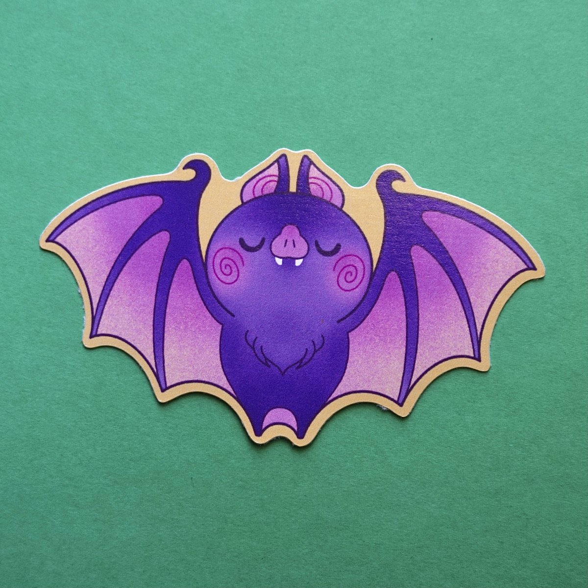 Purple Bat - Eco Friendly Die Cut Sticker | Sleepy Worm Studio