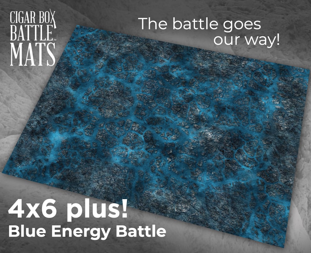 Blue Energy Battle -- #2340 -- 6'x4' plus | Cigar Box Battle Store