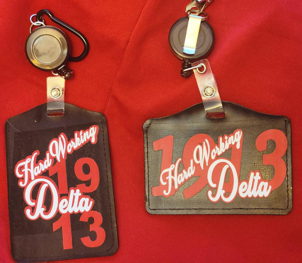 Hard Working Delta ID Badge (Horizontal or Vertical) | Kandy Rock Customs
