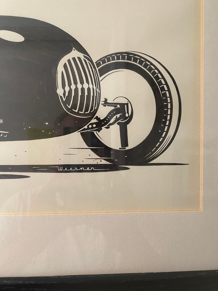 So Cal Coupe (original ink drawing, circa 2000) | Keith Weesner Art