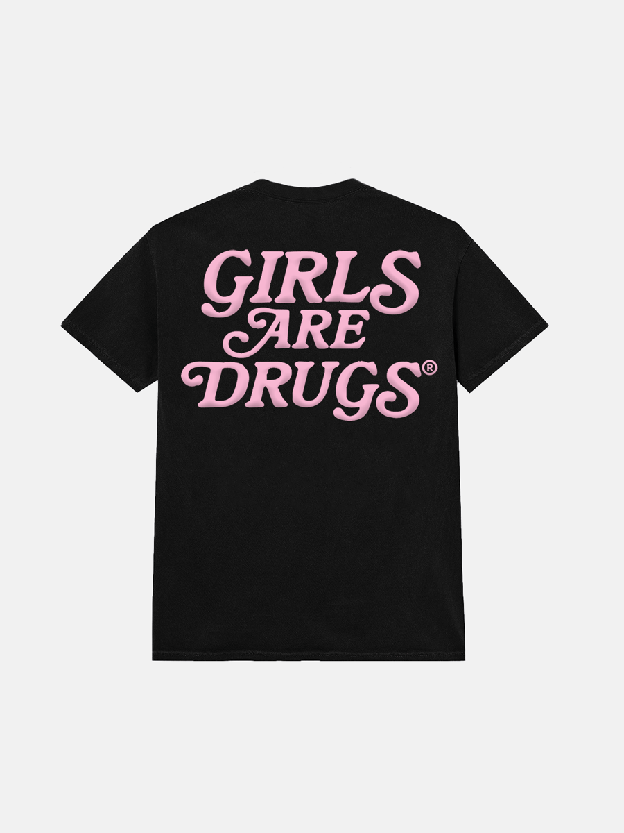 GIRLS ARE DRUGS® TEE - BLACK / PINK | GIRLS ARE DRUGS