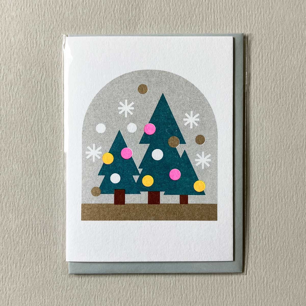 Mini carte boule à neige avec enveloppe | rocket lulu