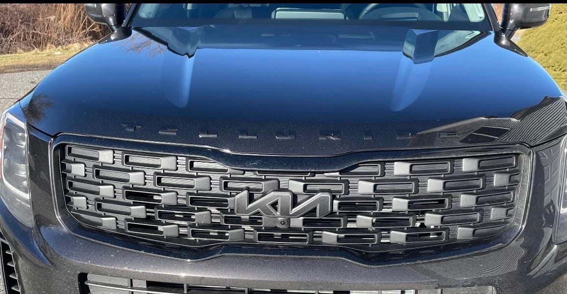 2022+ Kia Telluride Grille and Tailgate Pre-cut Vinyl Overlay | Blacked ...