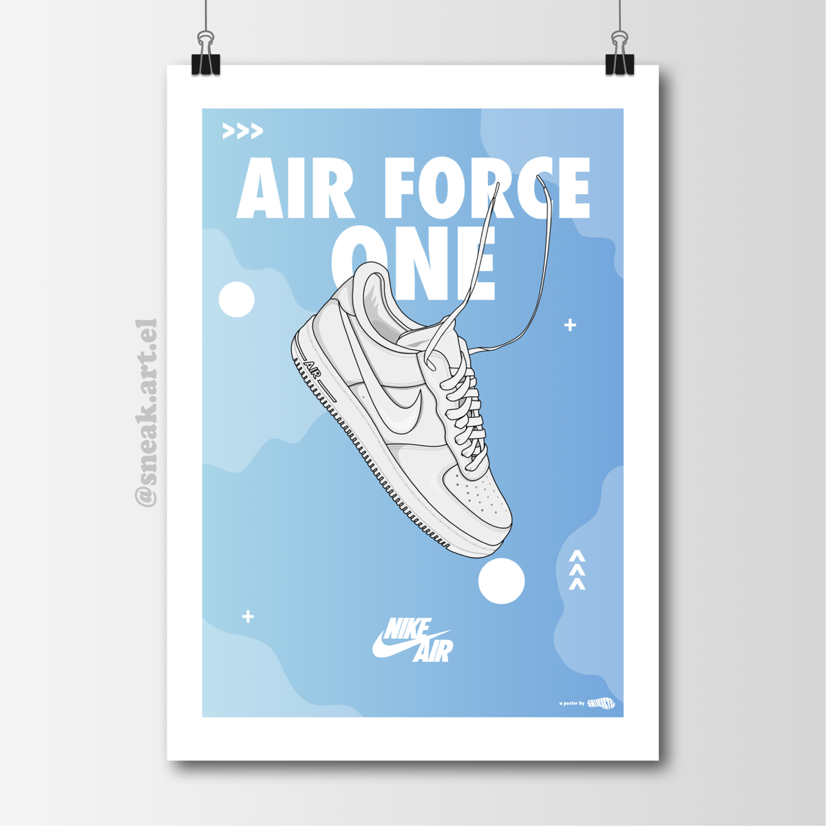 Sneaker Poster Air Force 1 Low “White” Hypebeast Print | sneak.art.el