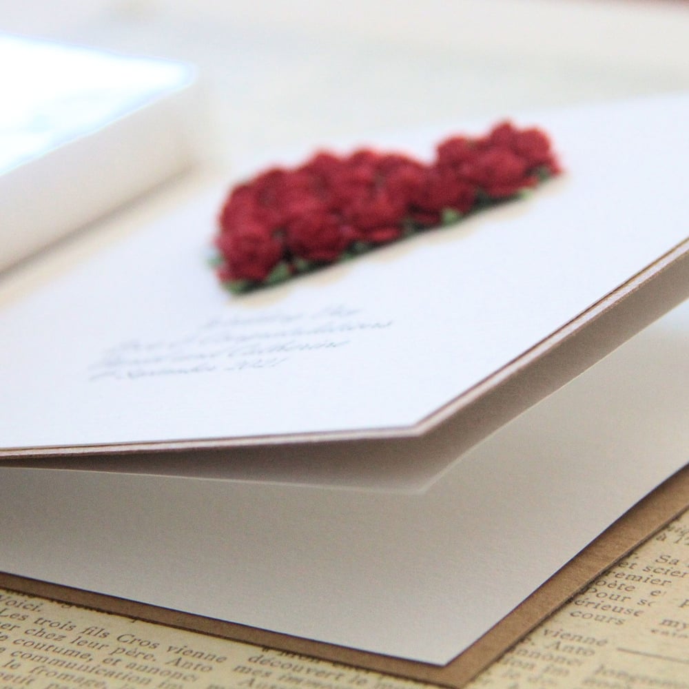 Luxury Wedding Card. Personalised Wedding Gift. Red. | the little card ...