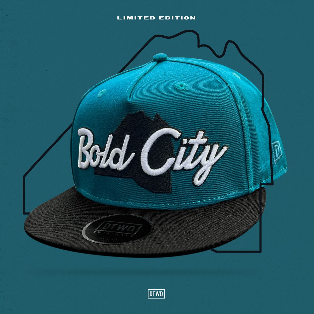DTWD | Bold City - Snapback - Teal & Black