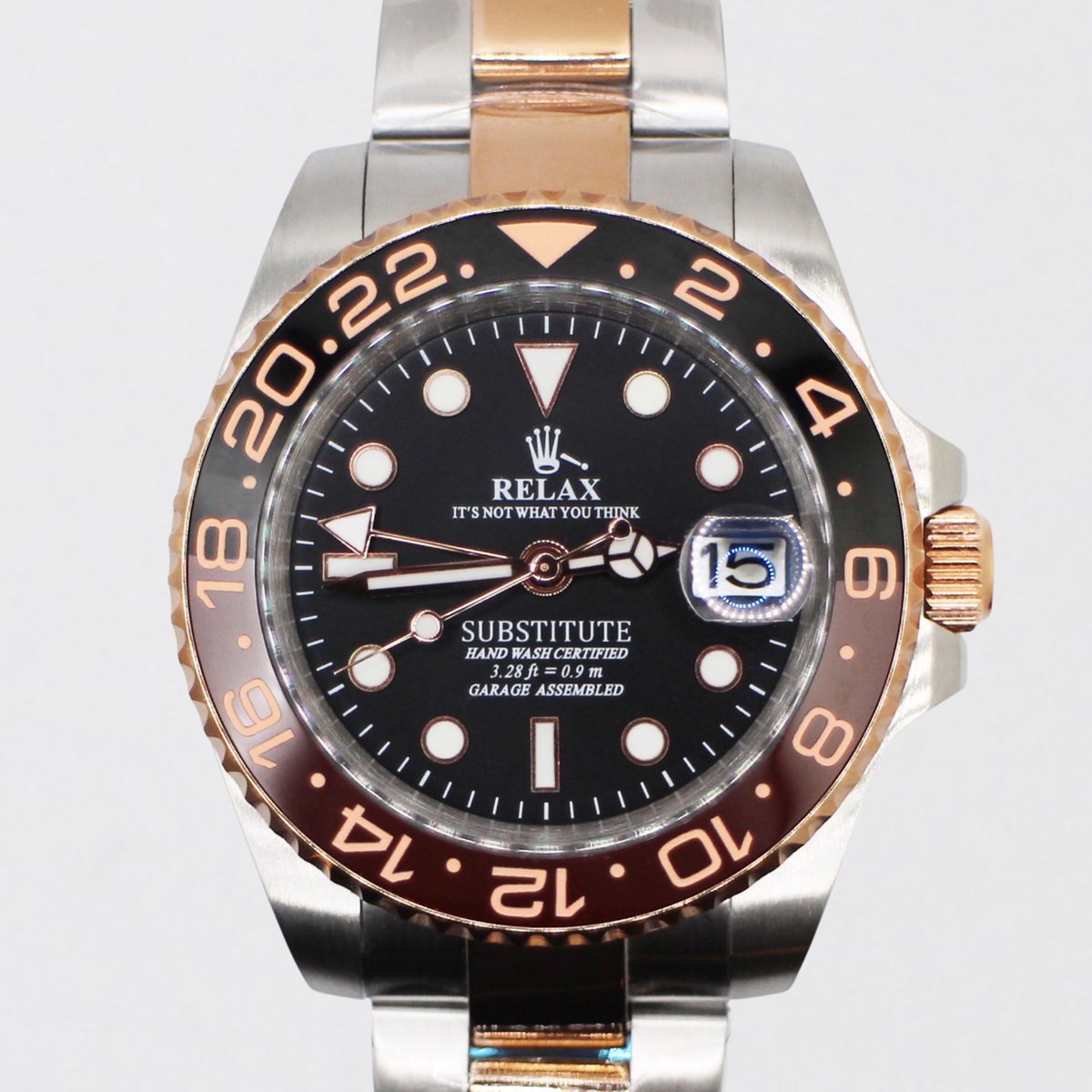 Relax Root Beer GMT Rose Two Tone | Relax Watch Shop