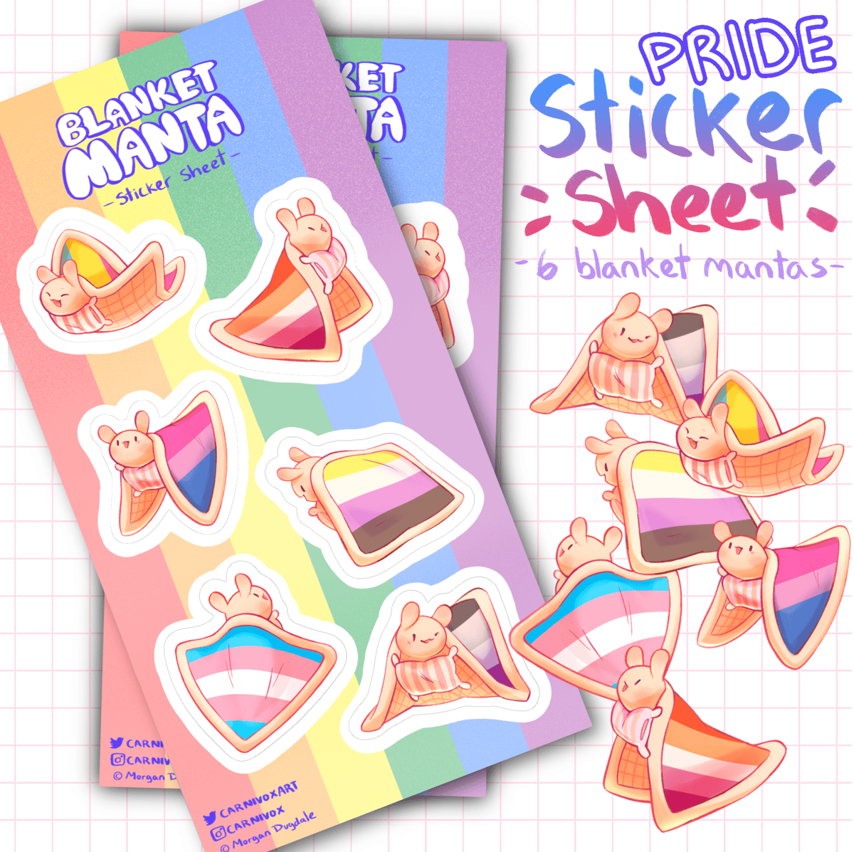 Pride Manta Sticker Sheet | Carnivox