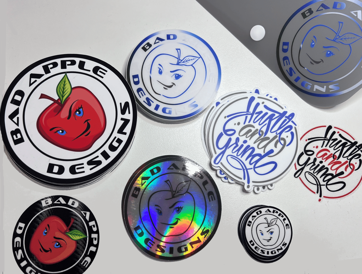 CUSTOM DIE CUT STICKERS | Bad Apple Designs