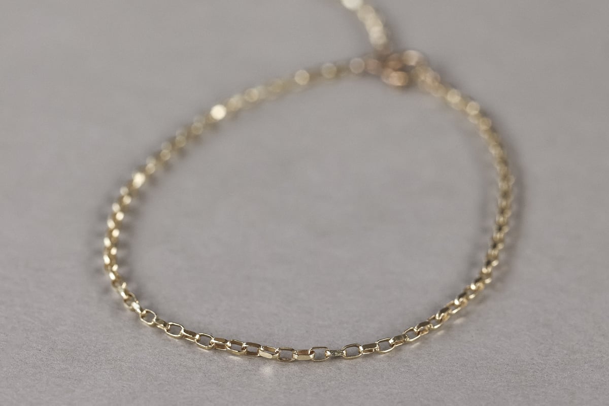 9ct gold faceted chain bracelet - made to order in 4 weeks | RUST jewellery