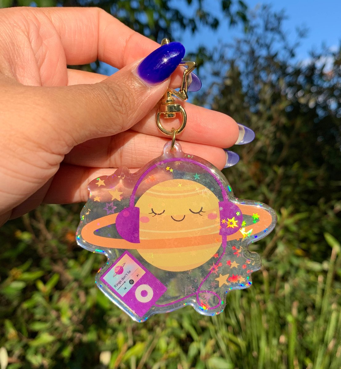 "Planet Shakira" Keychain | Kawaii Space | Farrin Creates