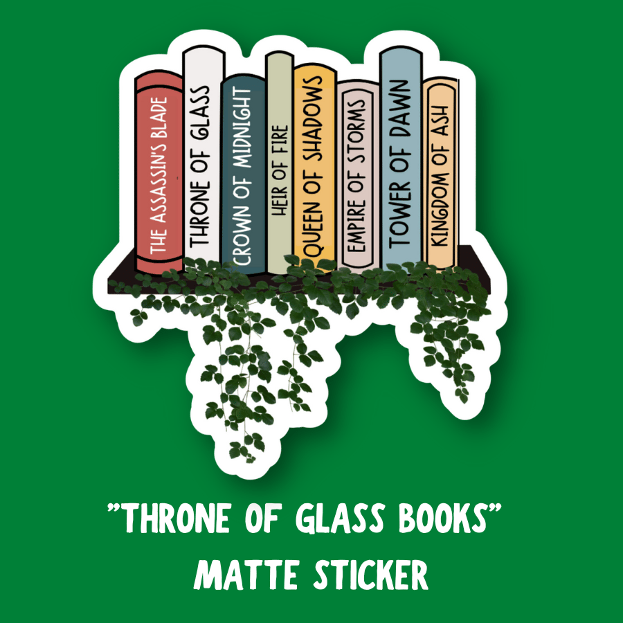 Throne of Glass Bookshelf Sticker | Farrin Creates