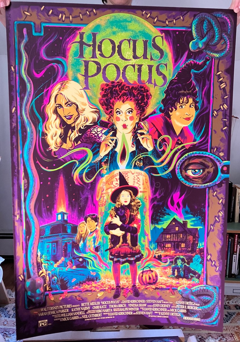 HOCUS POCUS Artist Print silkscreen {GLOW ink} | VERONICA FISH